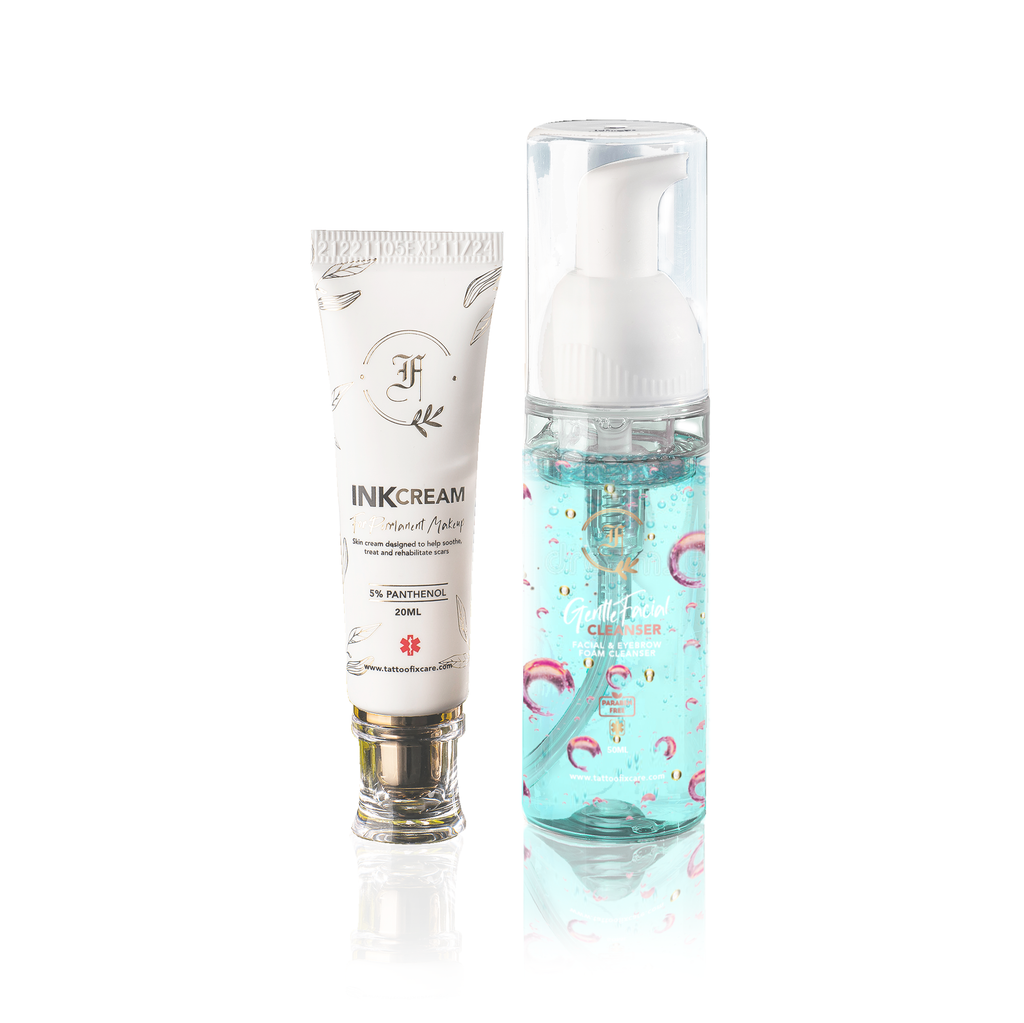 The Set - Ink Cream - For permanent Make up + Facial Cleanser – Tattoo ...